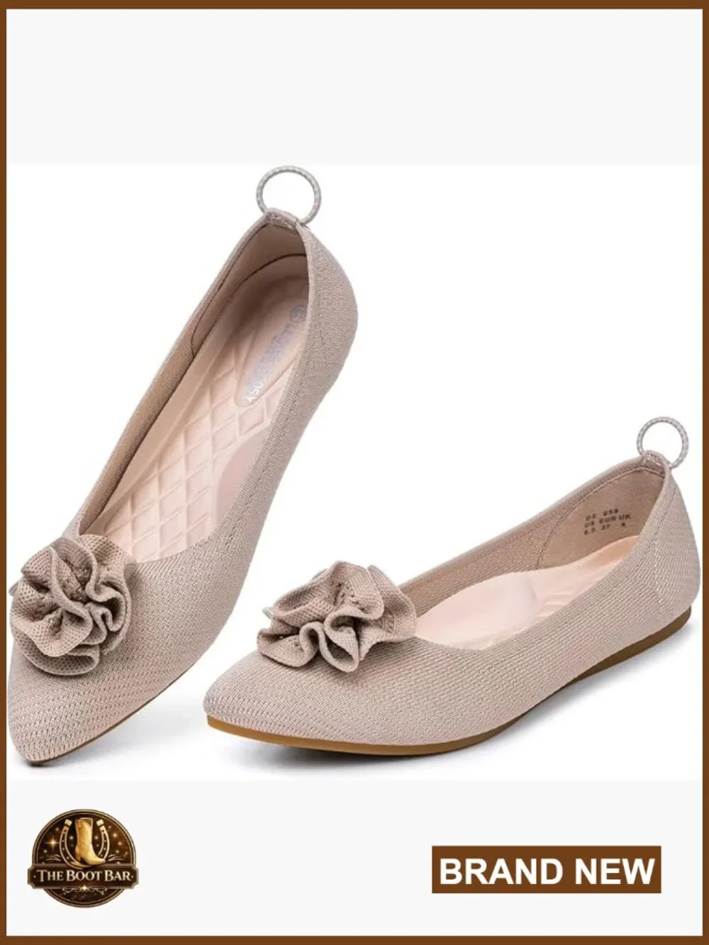 Shoes | Pointed Toe Ballet Flats With Bow Knit Slipon Shoes Comfortable ...
